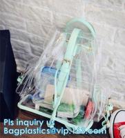 China Transparent PVC School Backpack with Padded Straps Custom Logo Clear Children Backpack 500 PCS MOQ for sale