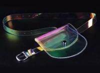 China Clear PVC Sports Waist Bag Fanny Pack Transparent Belt Bag for Outdoor Running for sale