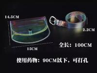China Clear PVC Sports Waist Bag Fanny Pack Transparent Belt Bag for Outdoor Running for sale