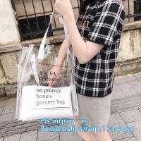 China Waterproof Transparent PVC Cosmetic Toiletry Bag with Tube Handle Custom Logo 500 PCS MOQ for sale