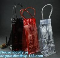 China OEM PVC Wine Cooler Bag Ice Bag for Bottle Dry Ice Bag 750ml Capacity for Bar Restaurant for sale