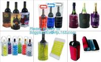 China OEM PVC Wine Cooler Bag Ice Bag for Bottle Dry Ice Bag 750ml Capacity for Bar Restaurant for sale