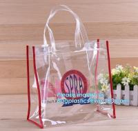 China Custom PVC Non Woven Zippered Apparel Packaging Bag with Handle 500 PCS MOQ for sale