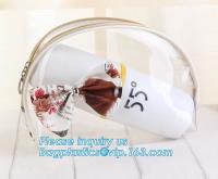 China Clear PVC Cosmetic Travel Bag with Zipper TPU Toiletry Storage Pouch 20x15cm for sale