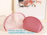 China Clear PVC Cosmetic Travel Bag with Zipper TPU Toiletry Storage Pouch 20x15cm for sale