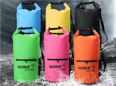 China Portable Foldable Waterproof Dry Sack Bag 20L TPU Nylon Lightweight for Outdoor Sports for sale