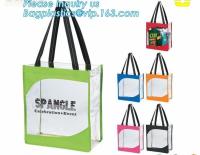 China Custom Logo Printed Clear PVC Plastic Bags Biodegradable Recyclable Shopping Bags 500 PCS MOQ for sale
