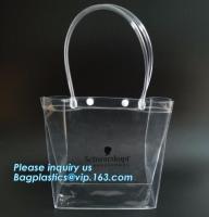 China Customized Clear PVC Wine Bottle Gift Bag Reusable Single Bottle Carrier 750ml Transparent Plastic Packaging for sale