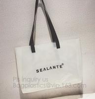 China Semi-clear PVC Stripe Tote Bag with Pouch Shoulder Beach Bag 40x30cm for sale