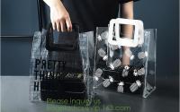 China Custom PVC Shopping Tote Bag with Handle Laser Mirror Surface 500 PCS MOQ for sale
