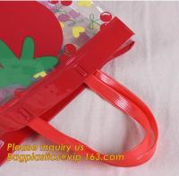 China Custom Clear PVC Handle Bag 30x28cm 0.25mm Waterproof Zipper Lock Document Bag for sale