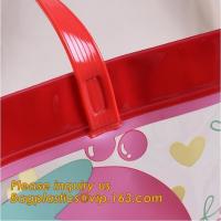 China Custom Clear PVC Handle Bag 30x28cm 0.25mm Waterproof Zipper Lock Document Bag for sale