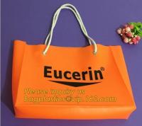 China Custom Clear PVC Handle Bag 30x28cm Portable Knotted Cooler Bag for Wine Bottle for sale
