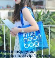 China Custom Transparent PVC Beach Bag 0.3mm Thickness Waterproof Handbag for Women for sale