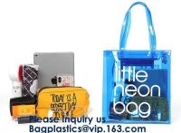 China Custom Transparent PVC Beach Bag 0.3mm Thickness Waterproof Handbag for Women for sale