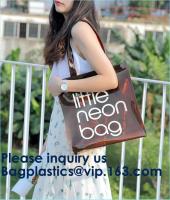 China Custom Clear PVC EVA Transparent Beach Tote Bag Set with Plastic Zipper 35x33x13cm for sale