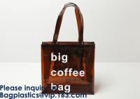 China Holographic Clear PVC Tote Bag 22.5x14.5x19.5cm Custom Fashion Handbag for Women for sale