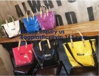 China PVC Rainbow Hologram Laser Handbag Beach Shoulder Tote Bag 0.1mm 0.5mm Thickness for sale