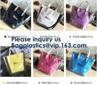 China PVC Rainbow Hologram Laser Handbag Beach Shoulder Tote Bag 0.1mm 0.5mm Thickness for sale