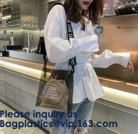 China Custom PVC Holographic Tote Bag 7.8x5.9x9 Inch Waterproof Shopping Beach Bag for Women for sale