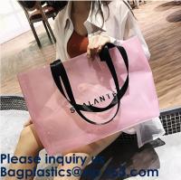 China Transparent Hologram Laser Messenger Bag Women Pink Jelly Shoulder Bag 23x14x20 cm Tote Handbag for sale