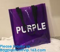 China Waterproof PVC Transparent Hologram Tote Bag 25x13x5cm Women Shoulder Shopping Bag for sale