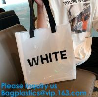 China Holographic PVC Transparent Tote Bag Waterproof Large Capacity 25x13x5cm Custom Logo Eco Friendly for sale