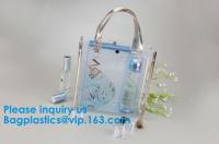 China Transparent Hologram PVC Tote Bag 25x13x5cm Waterproof Eco Friendly Handbag for sale
