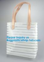 China Transparent Hologram PVC Tote Bag 25x13x5cm Waterproof Eco Friendly Handbag for sale