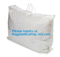 China OEM PVC Transparent Quilt Storage Bag 45x42x11cm with Rope Handle Custom Logo for sale