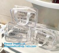 China OEM PVC Transparent Quilt Storage Bag 45x42x11cm with Rope Handle Custom Logo for sale