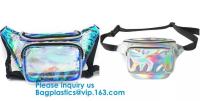 China Custom Holographic PVC Drawstring Backpack 100g Lightweight Gym Sport Tote Bag for Women for sale