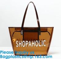 China Custom PVC Clear Tote Bag 200g Eco-Friendly Transparent Beach Bag for Women OEM for sale