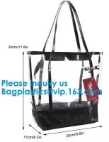 China Custom PVC Clear Tote Bag 200g Eco-Friendly Transparent Beach Bag for Women OEM for sale