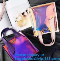 China Custom Clear PVC Transparent Tote Bag 35x33x13cm Waterproof Eco-Friendly for Travel Shopping Stadium Security for sale