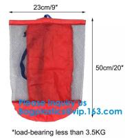 China Promotional Custom Logo Brown Small Nylon Drawstring Mesh Bag, OEM Design Promotion Small Polyester Mesh Drawstring Bag for sale