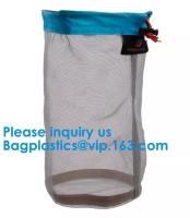 China Custom Logo Nylon Mesh Drawstring Bag 61x40.5cm Reusable Eco Friendly Produce Pouch for sale