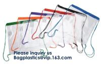 China Custom Logo PVC Drawstring Backpack Bag 34x43cm Clear Swimming Sports Bag for sale