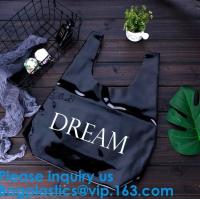 China Custom PVC Shopping Bag 32.5x9x36cm 0.3mm Thick Eco-Friendly Tote with Handle for sale