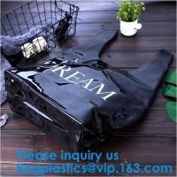 China Custom PVC Shopping Bag 32.5x9x36cm 0.3mm Thick Eco-Friendly Tote with Handle for sale