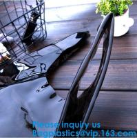 China Custom PVC Shopping Bag 32.5x9x36cm 0.3mm Thick Eco-Friendly Tote with Handle for sale