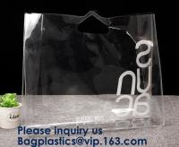 China Custom Clear PVC Shopping Tote Bag 37x44cm Waterproof Reusable Grocery Bag with Zipper for sale