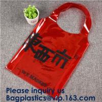 China Custom PVC Shopping Bag Waterproof Tote Bag 0.2mm Thickness Promotional Gift Bag with Logo for sale