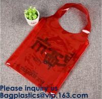 China Custom PVC Shopping Bag Waterproof Tote Bag 0.2mm Thickness Promotional Gift Bag with Logo for sale