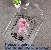 China Custom Printed Clear PVC Shopping Tote Bag 37x44cm Waterproof Reusable Eco Friendly Promotional Bag for sale