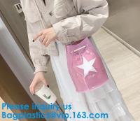 China Custom Clear PVC Shopping Tote Bag 29x29x32cm Waterproof Transparent Promotional Bag for sale