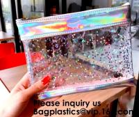 China Custom PVC Transparent Shopping Tote Bag Waterproof Shoulder Beach Bag 37x44cm with Handle for sale