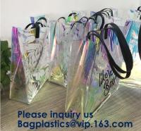 China Custom Waterproof PVC Beach Tote Bag 39x30x13cm Eco-Friendly Promotional Shopping Bag for sale