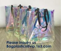 China Custom Waterproof PVC Beach Tote Bag 39x30x13cm Eco-Friendly Promotional Shopping Bag for sale