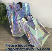 China Custom Waterproof PVC Beach Tote Bag 39x30x13cm Eco-Friendly Promotional Shopping Bag for sale